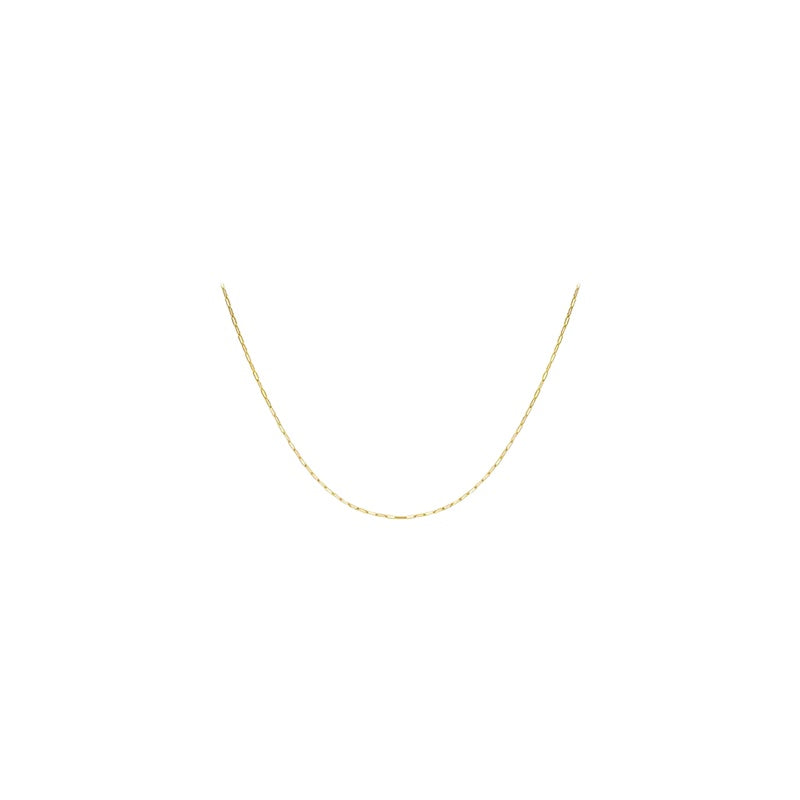 Yellow Gold Paper Chain Necklace