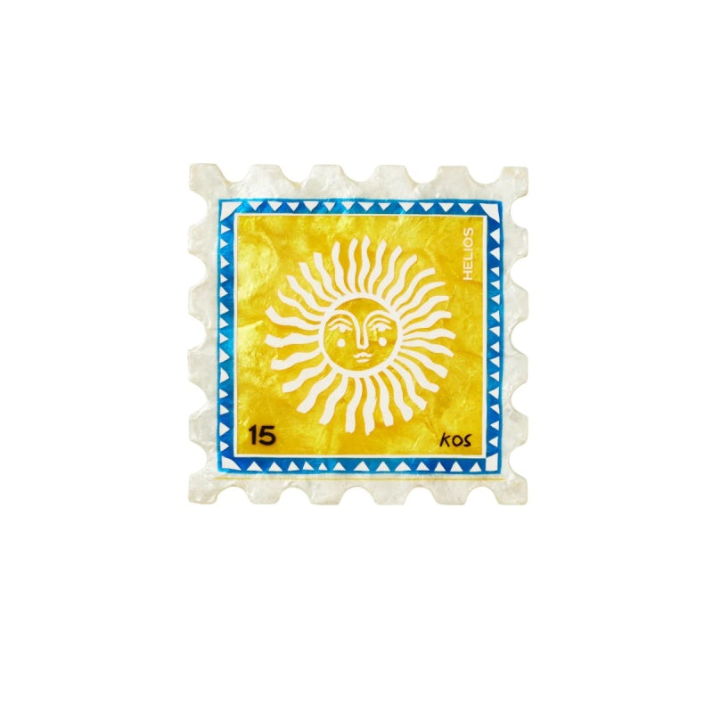 Yellow Sun Stamp Wall Art